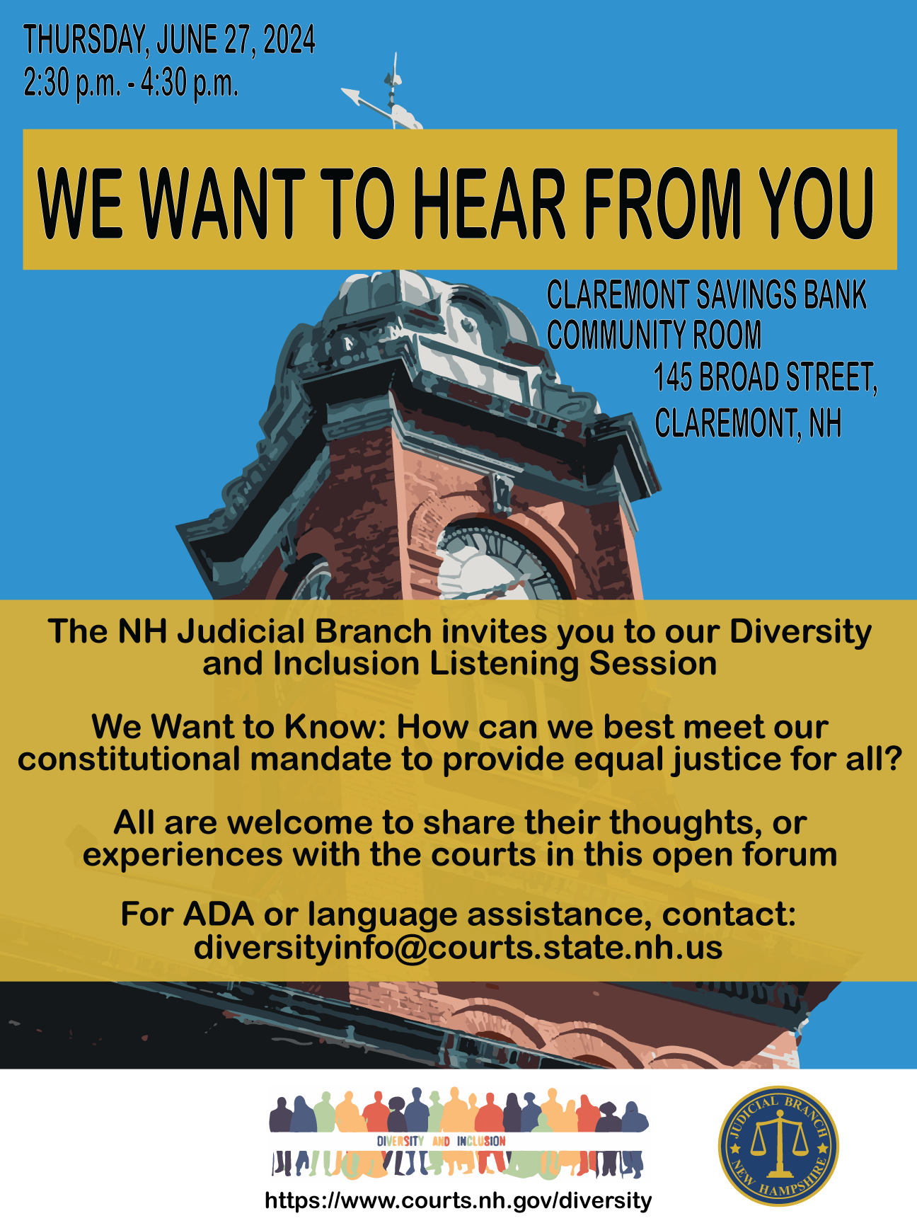 NH Judicial Branch to host Diversity & Inclusion listening session at ...