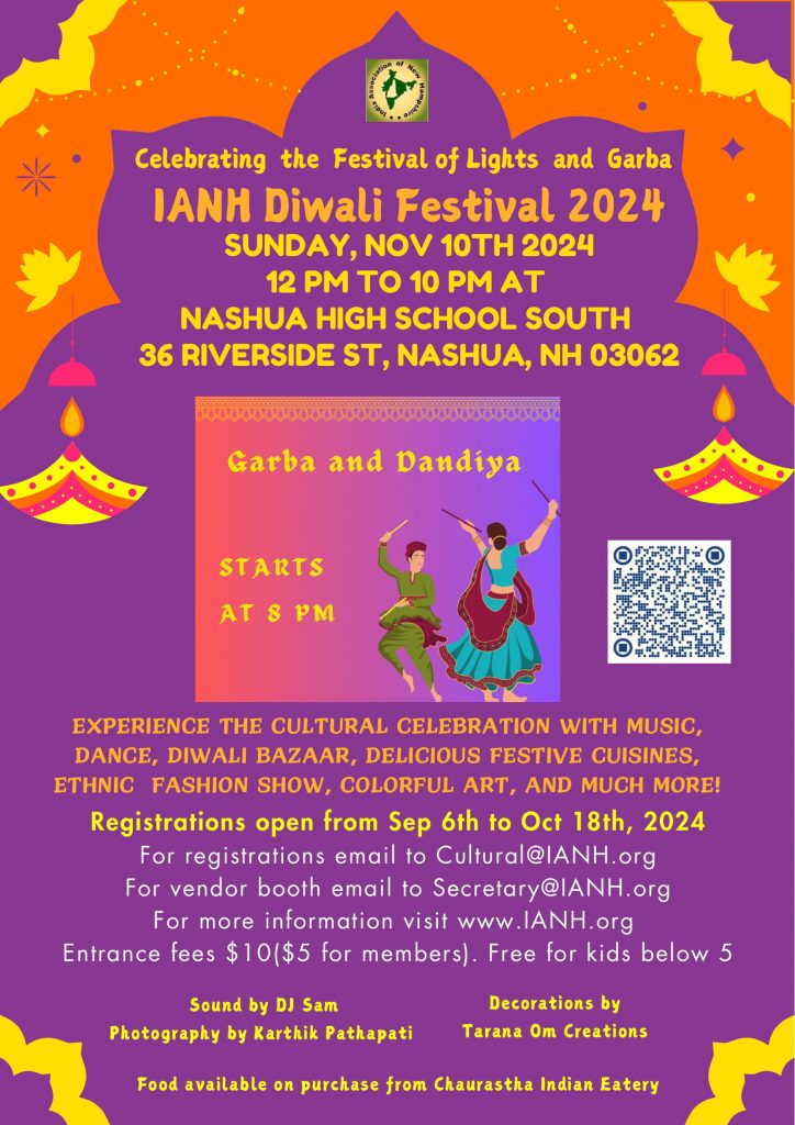 IANH Diwali Festival this Sunday in Nashua » Nashua Ink Link