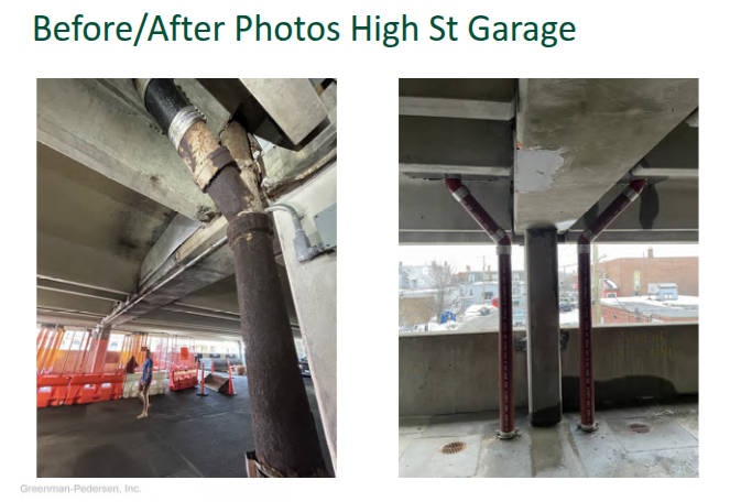 Phase 1 repairs for Elm Street and High Street garages 40% complete ...